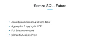 Stream Processing using Samza SQL | PPT