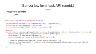 Stream Processing using Samza SQL | PPTX | Databases | Computer Software and Applications