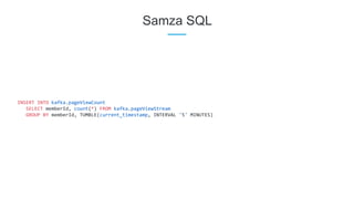 Stream Processing using Samza SQL | PPTX | Databases | Computer Software and Applications