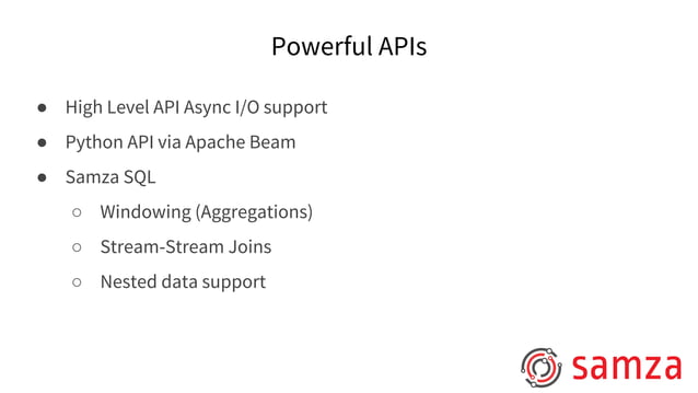 Apache Samza 1.0 - What's New, What's Next | PDF