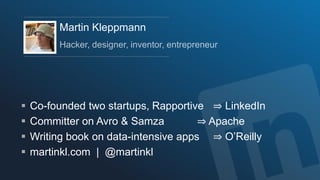 Samza at LinkedIn: Taking Stream Processing to the Next Level | PPT