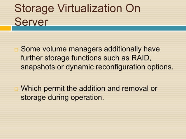 Storage Virtualization | PPTX