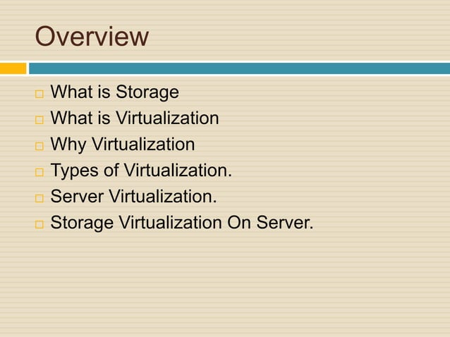 Storage Virtualization | PPTX