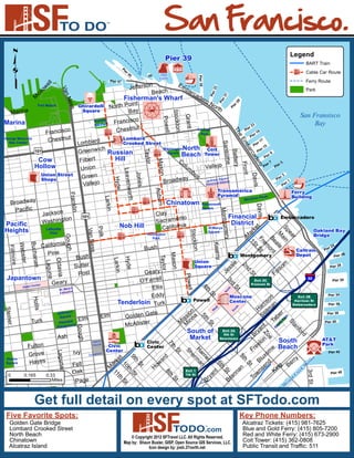 San Francisco Tourist Map - Tourism Guide | PDF