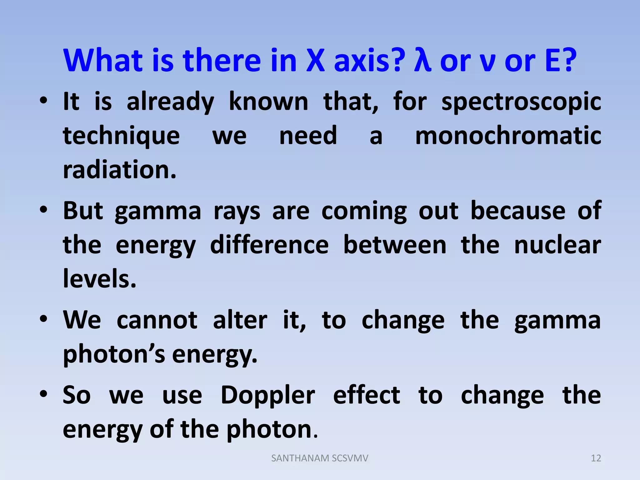 Mossbauer spectroscopy - Principles and applications | PPSX
