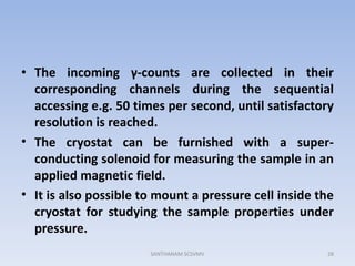 Mossbauer spectroscopy - Principles and applications | PPSX