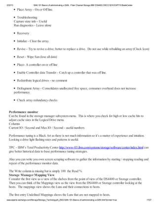 San 101 basics of administrating a san | PDF