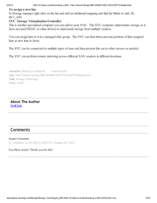 San 101 basics of administrating a san | PDF