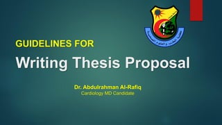 Sana'a University Guidelines for Writing Thesis Proposal.pdf