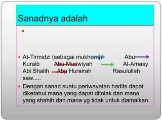 Sanad hadits | PPTX