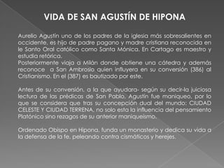 San agustin de hipona. historia de las ideas politicas | PPT