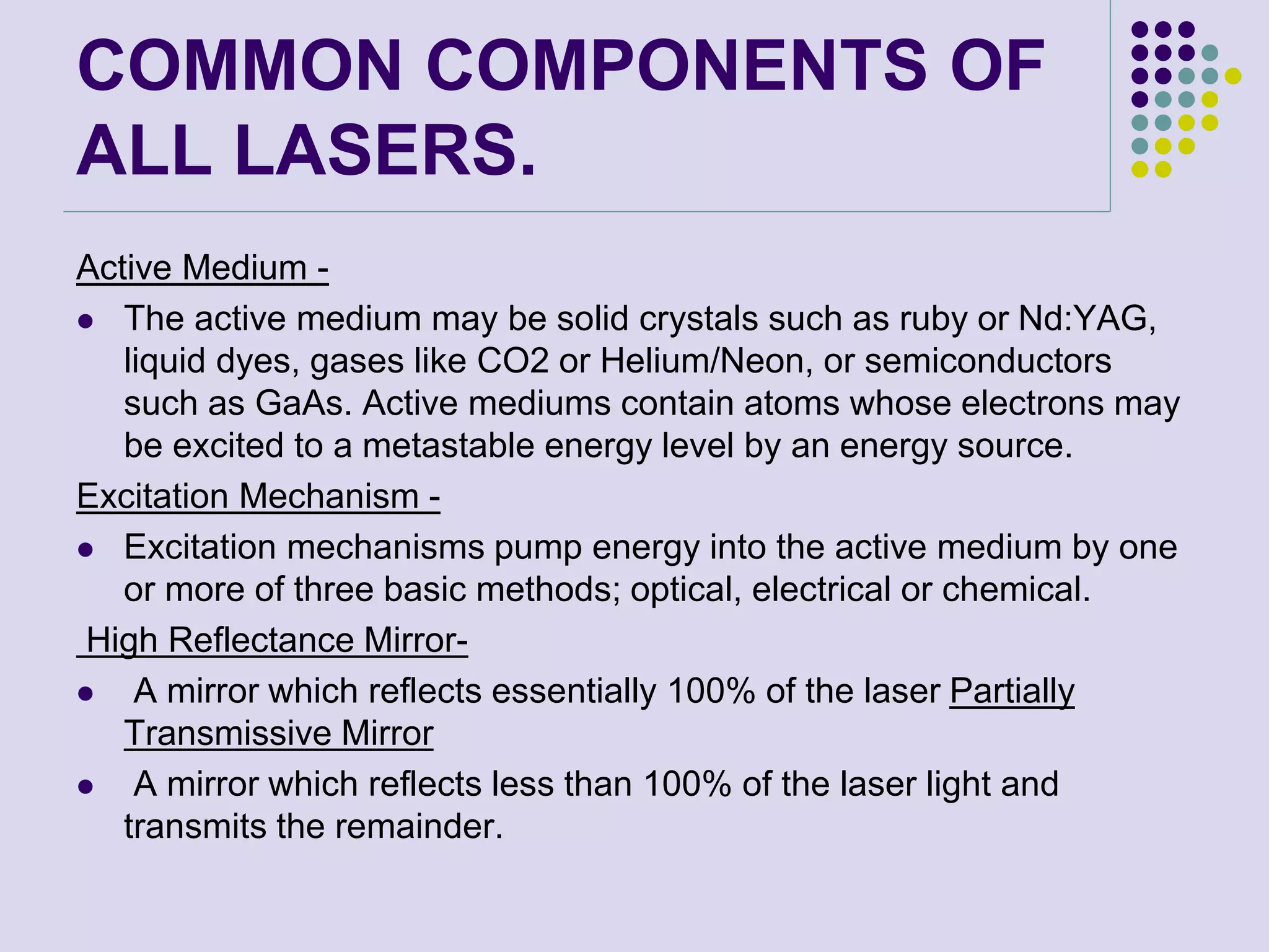 lasers SOLID STATE LASERS . | PPTX