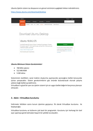 Ubuntu Kurulum Dokümanı | PDF