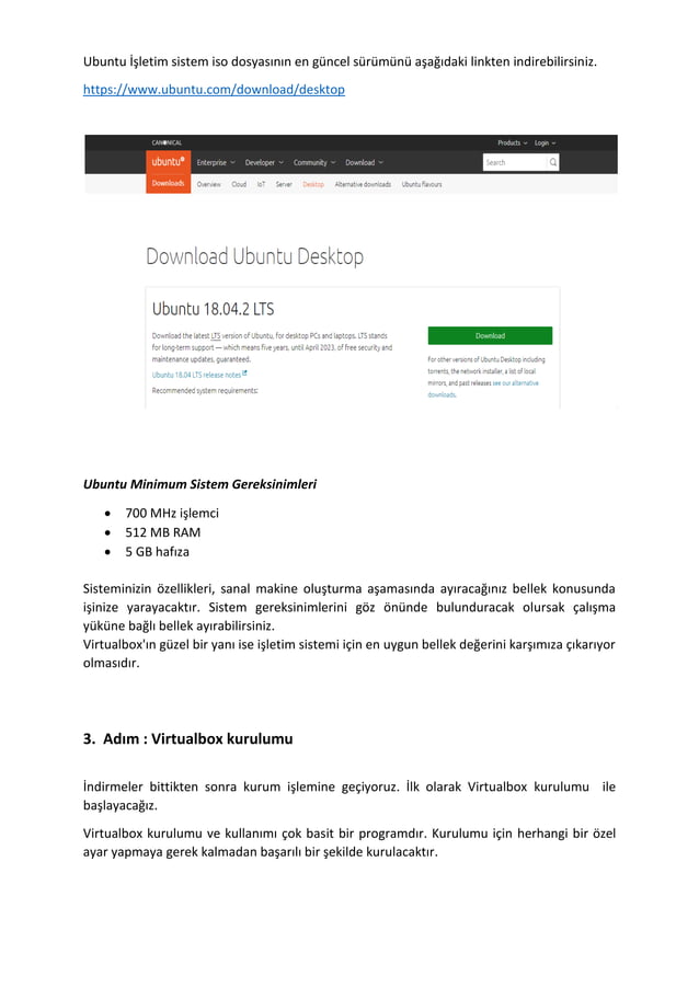 Ubuntu Kurulum Dokümanı Pdf