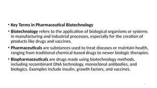 Its about pharmaceutical biotechnology introduction | PPTX