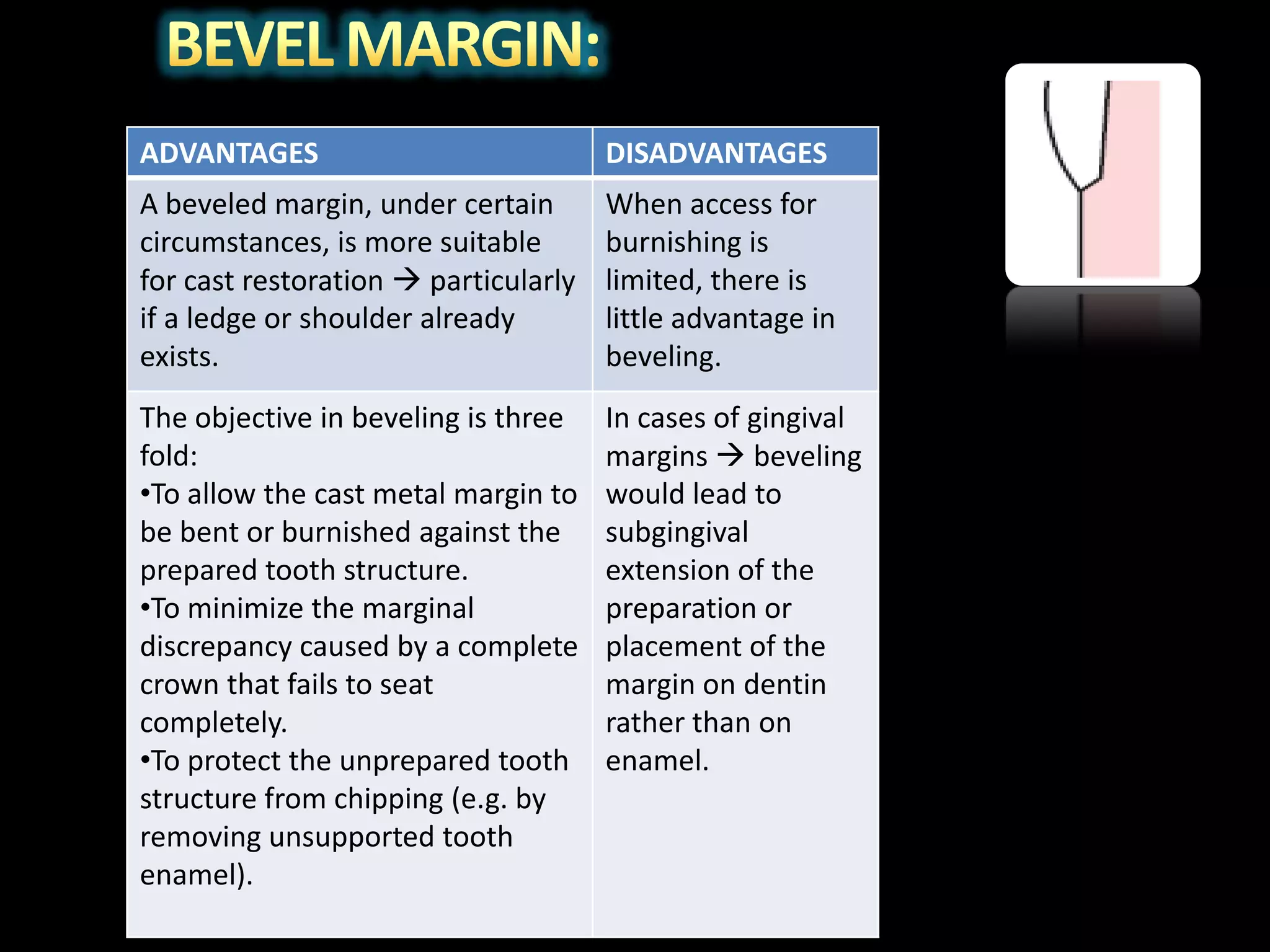 Different gingival finish lines (margins) of crowns and bridges | PPTX