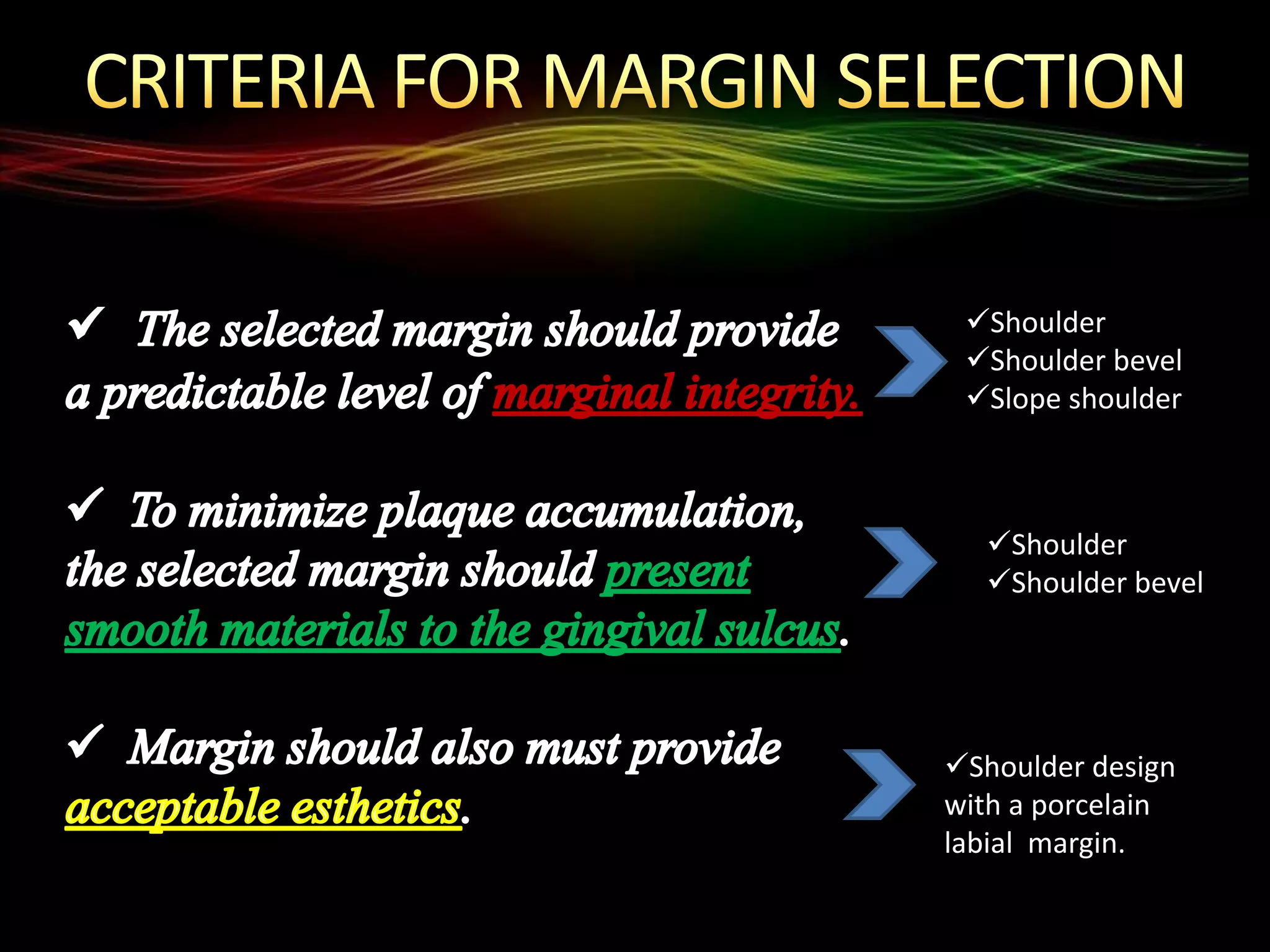 Different gingival finish lines (margins) of crowns and bridges | PPTX