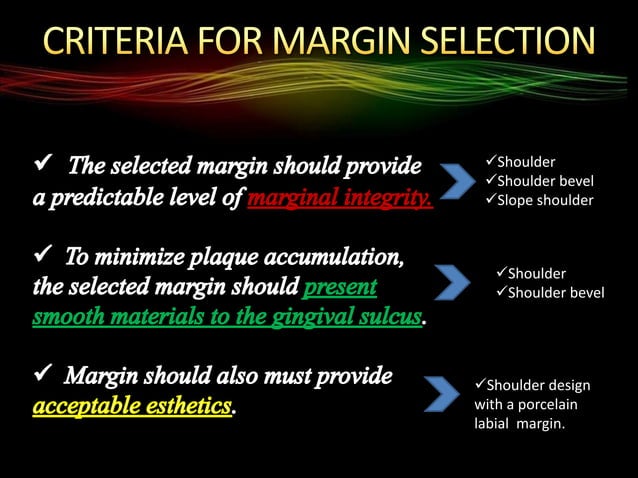 Different gingival finish lines (margins) of crowns and bridges | PPTX