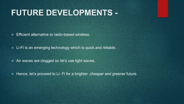 LI-FI Presentation | PPTX | Computer Networking | Computing