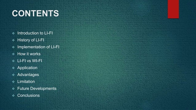 LI-FI Presentation | PPTX | Computer Networking | Computing