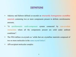 Co-crystals for improved physicochemical properties of poorly soluble ...