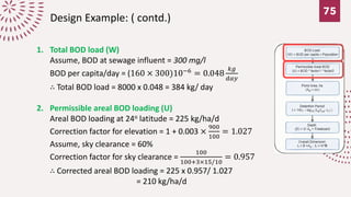 Design of Oxidation Pond | PDF