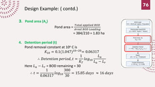 Design of Oxidation Pond | PDF