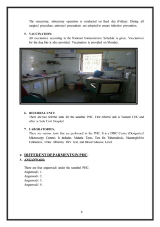 Sanathal PHC Observation report word file | DOCX
