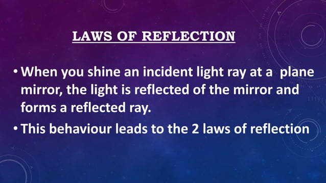 Visual Optics Laws of Reflection and refraction.pptx