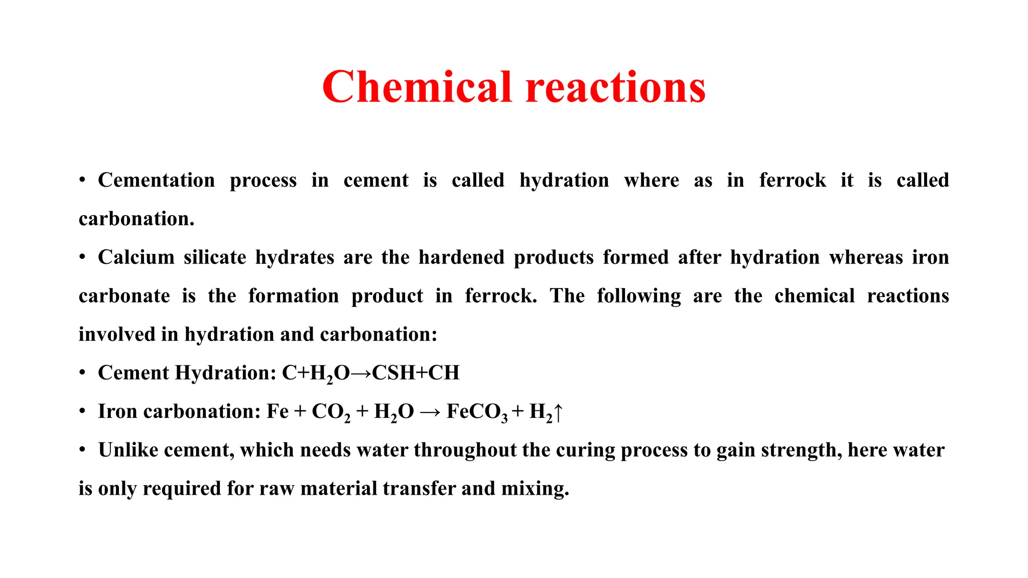 Ferrock Concrete- Mechanism of Iron carbonation | PPTX