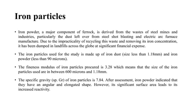 Ferrock Concrete- Mechanism of Iron carbonation | PPTX | Geology | Science