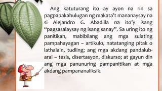 Sanaysay | PPTX