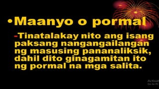 Sanaysay | PPTX