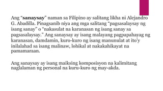 Sanaysay | PPTX