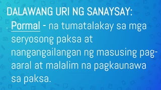 Ano ang sanaysay | PDF