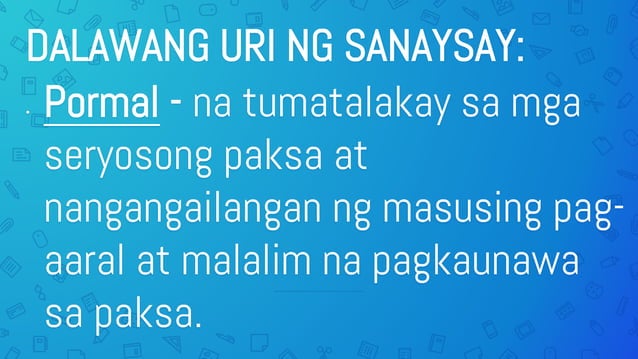 Ano ang sanaysay | PDF