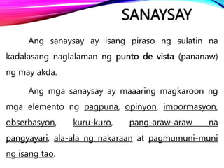 SANAYSAY.ppt