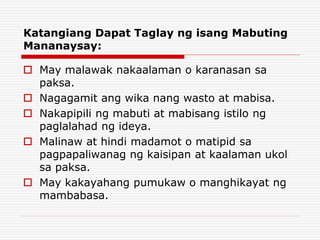 Sanaysay.ppt