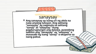 URI NG SANAYSAY, ELEMENTO NG SANAYSAY, BAHAGI NG SANAYSAY.pptx