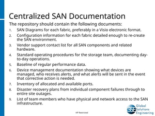 Storage Area Network Best Practices from HP | PPT