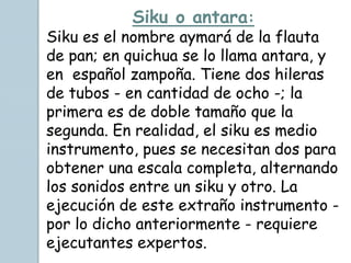 Instrumentos musicales del norte argentino y celebraciones | PPTX