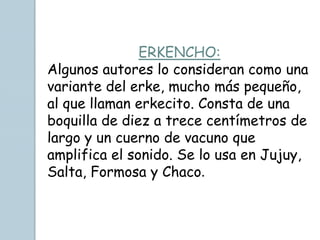 Instrumentos musicales del norte argentino y celebraciones | PPTX
