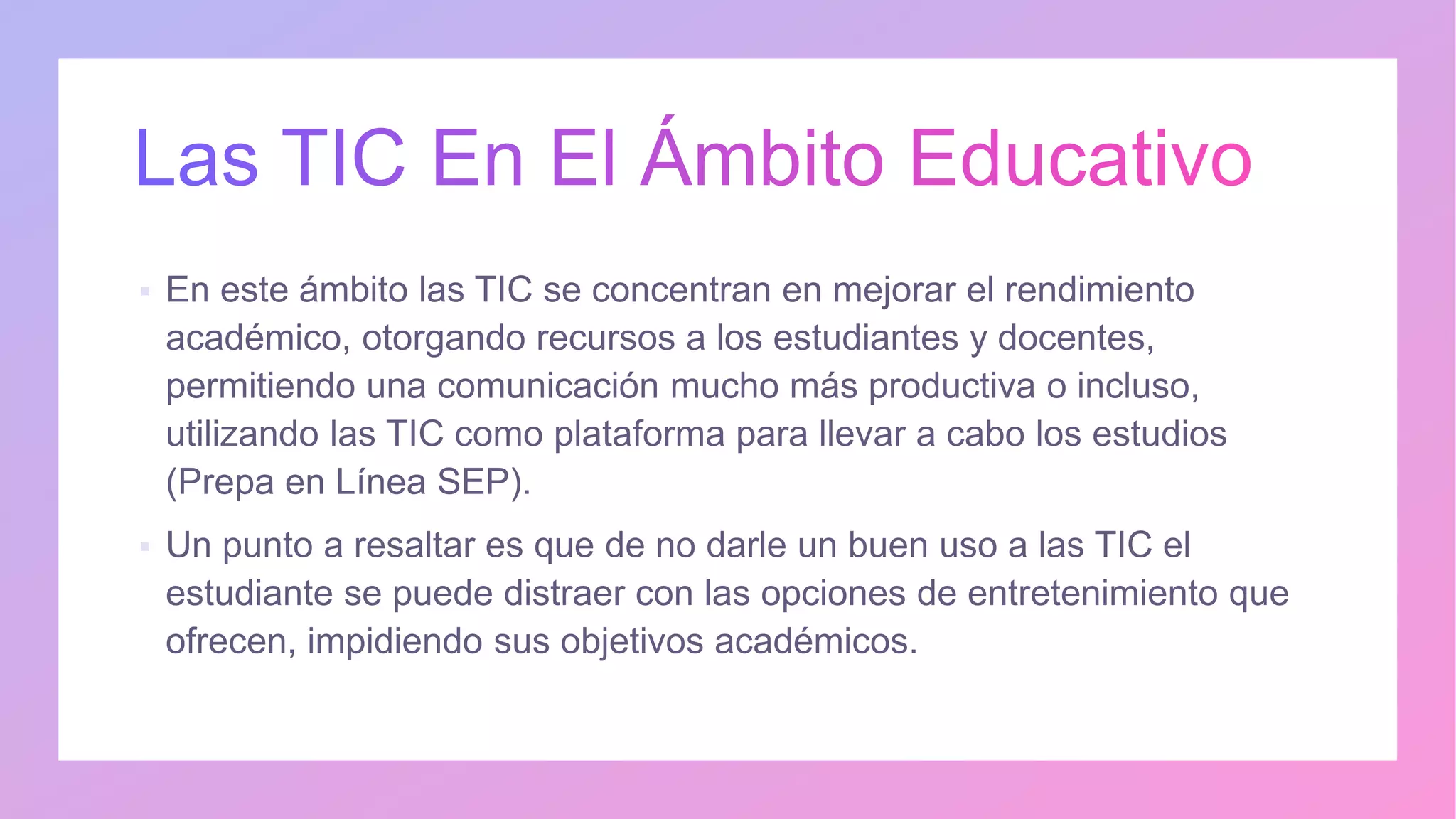 El Impacto De Las TIC | PPT
