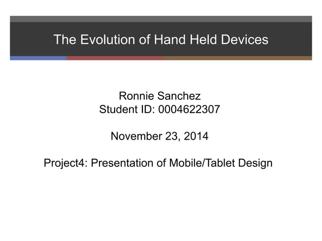 The Evolution of Hand Held Devices | PPTX | Smartphones | Consumer ...