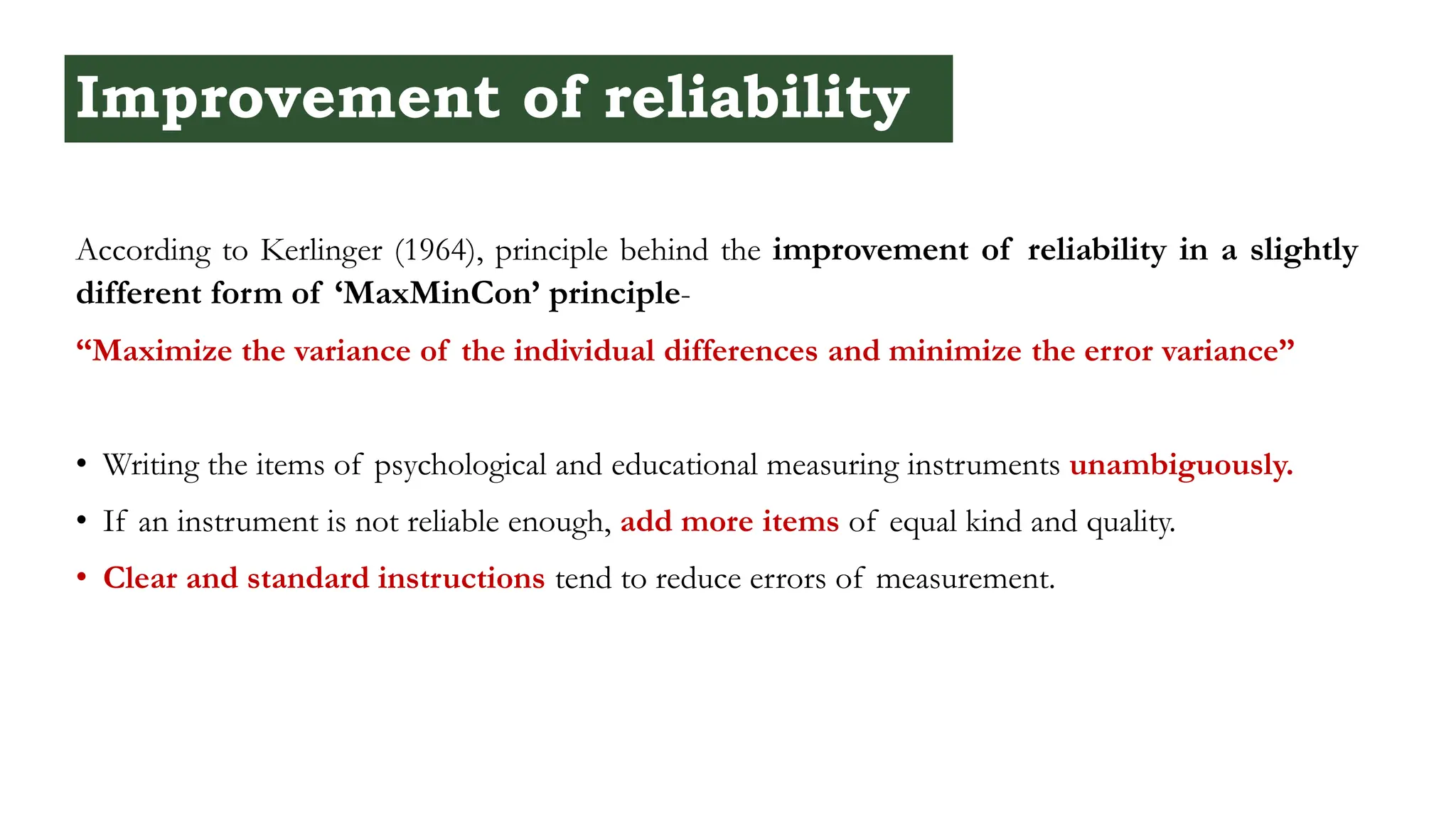 Reliability in behavioural research with practical example | PDF