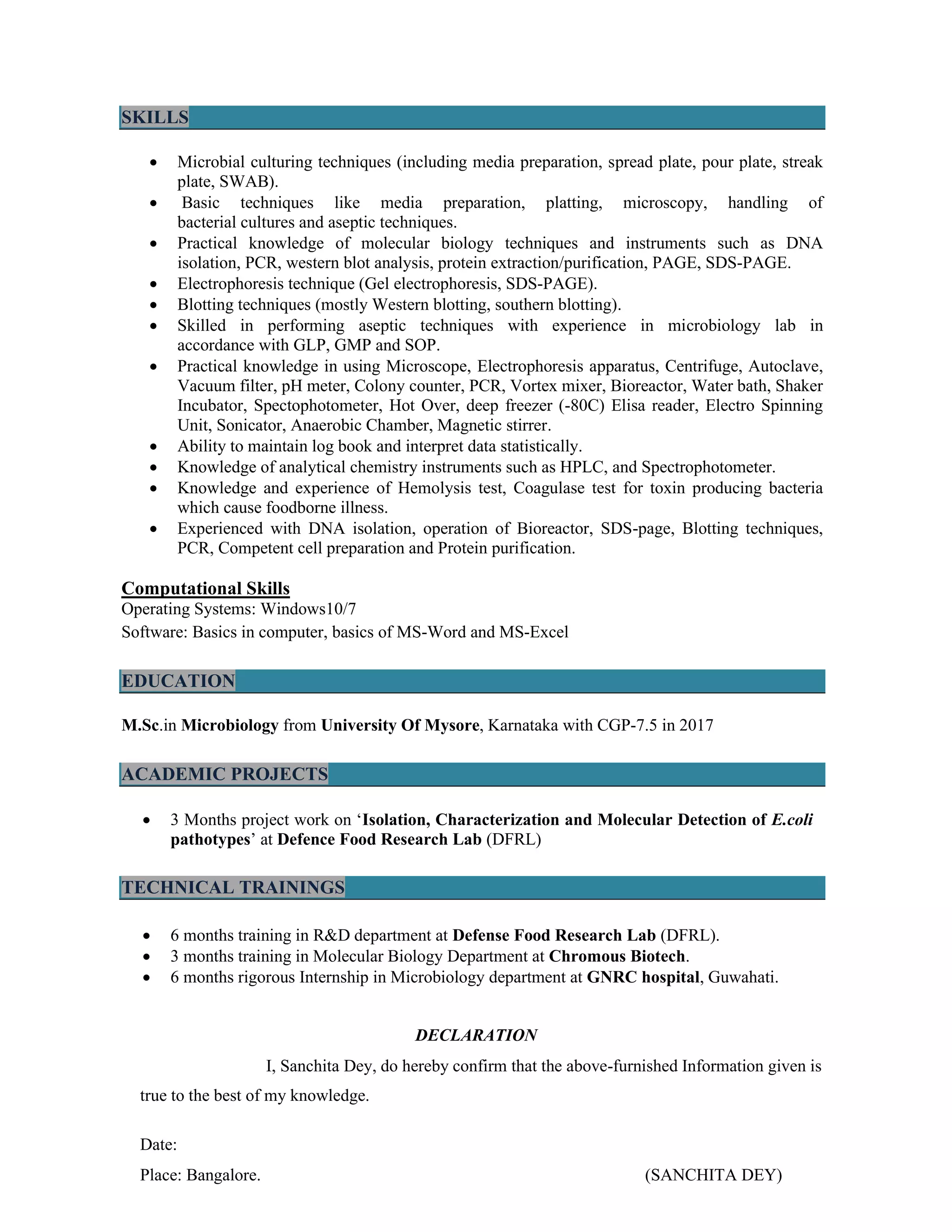 Sanchita resume updated | PDF