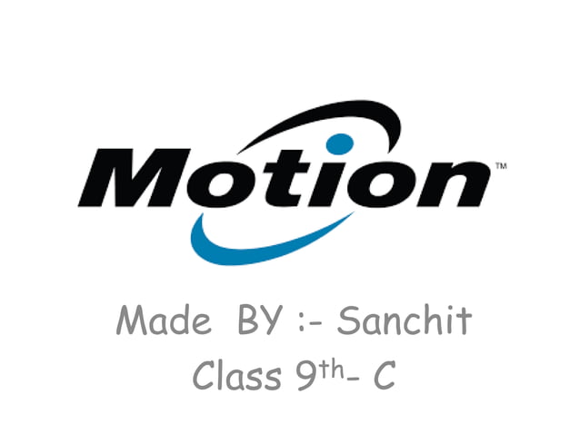 Motion for class 9th | PPTX