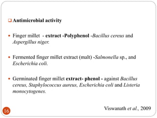 "Applications of Finger millet in Dairy and Food Industry" - SANTHOSH.V ...