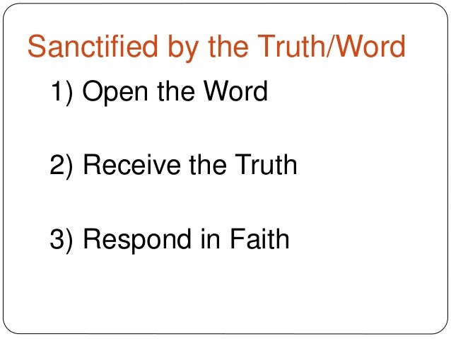 Sanctification, Become Who You Are