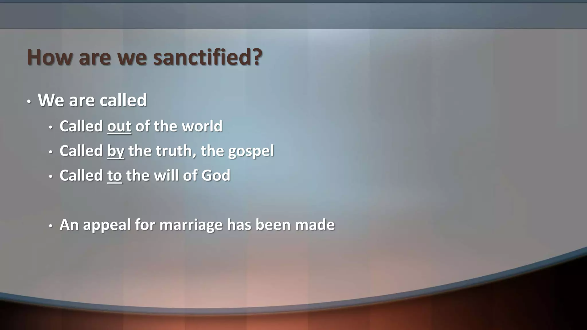 Sanctification | PPTX